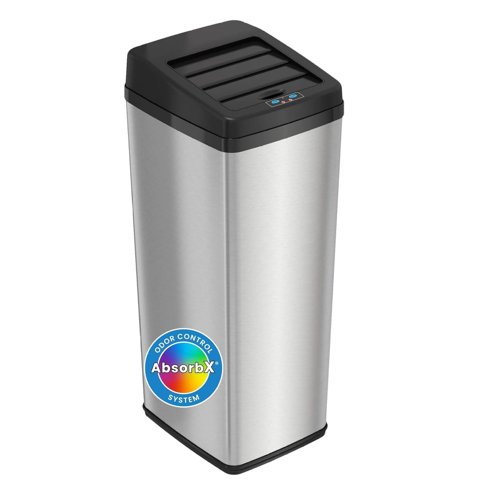 14 Gallon Stainless Steel Sensor Trash Can with Slide Open Lid for ...