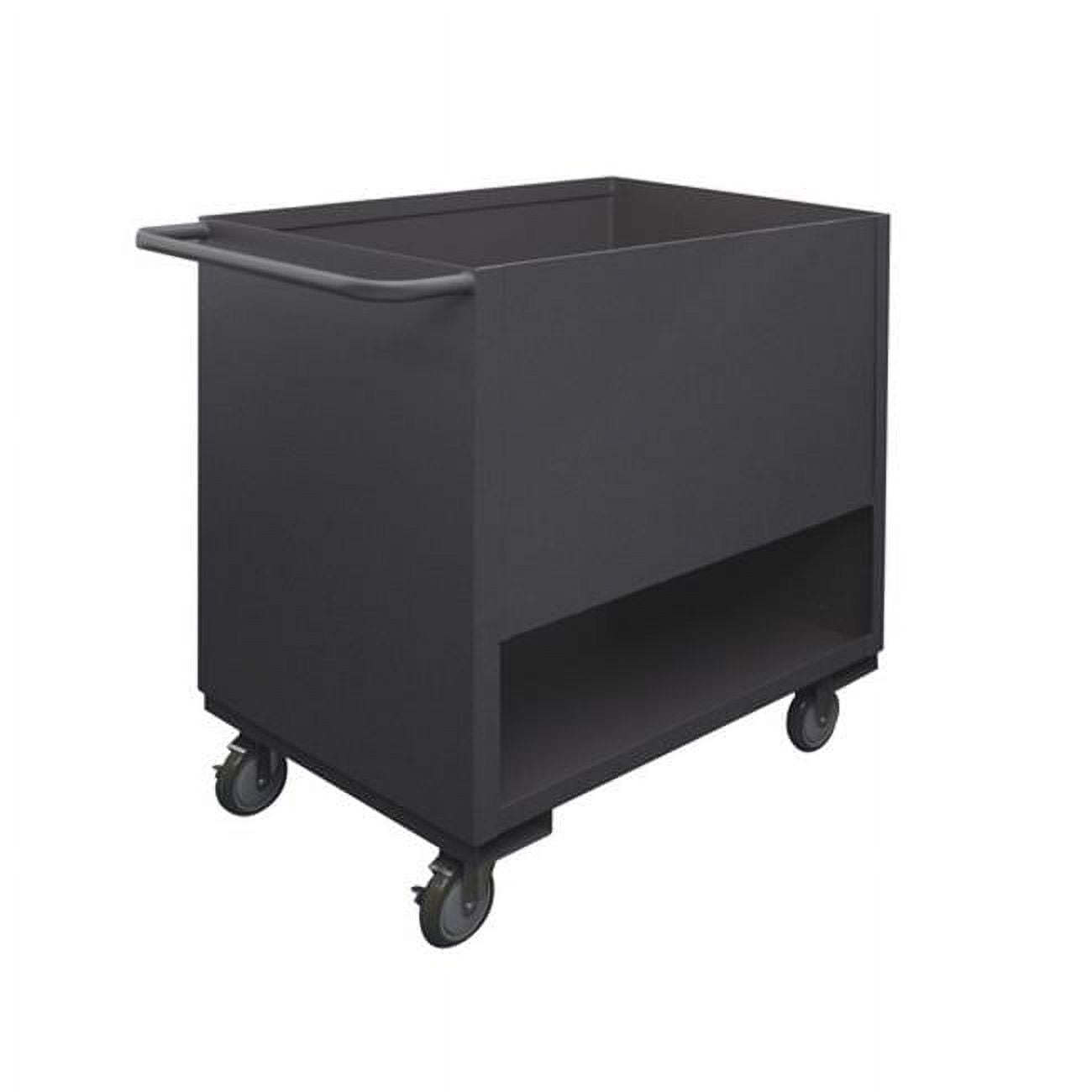 14 Gauge 4 Sided Low Deck Stock Truck with Tubular Push Handle - Gray ...