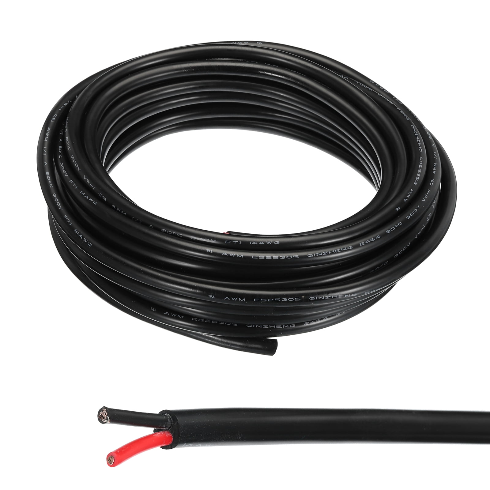 14 Gauge Electrical Wire 2 Conductors 32.8Ft PVC Power Cable Wire ...