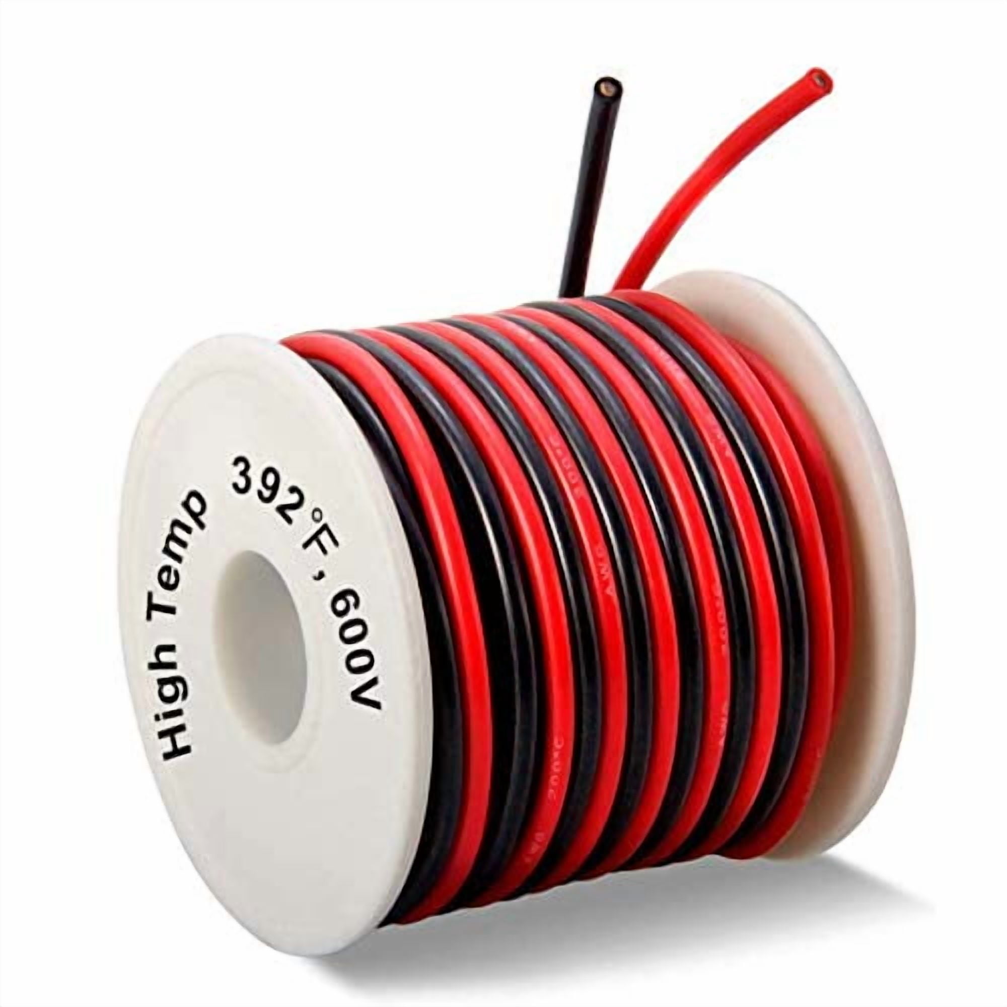 14 Gauge Silicone Wire Spool - 40 Feet, Ultra Flexible High Temp 200 ...