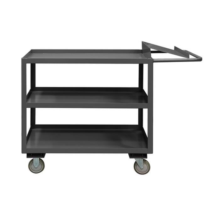 14 Gauge Steel Order Picking Cart with 3 Shelves - Gray - 24in. x 48in ...
