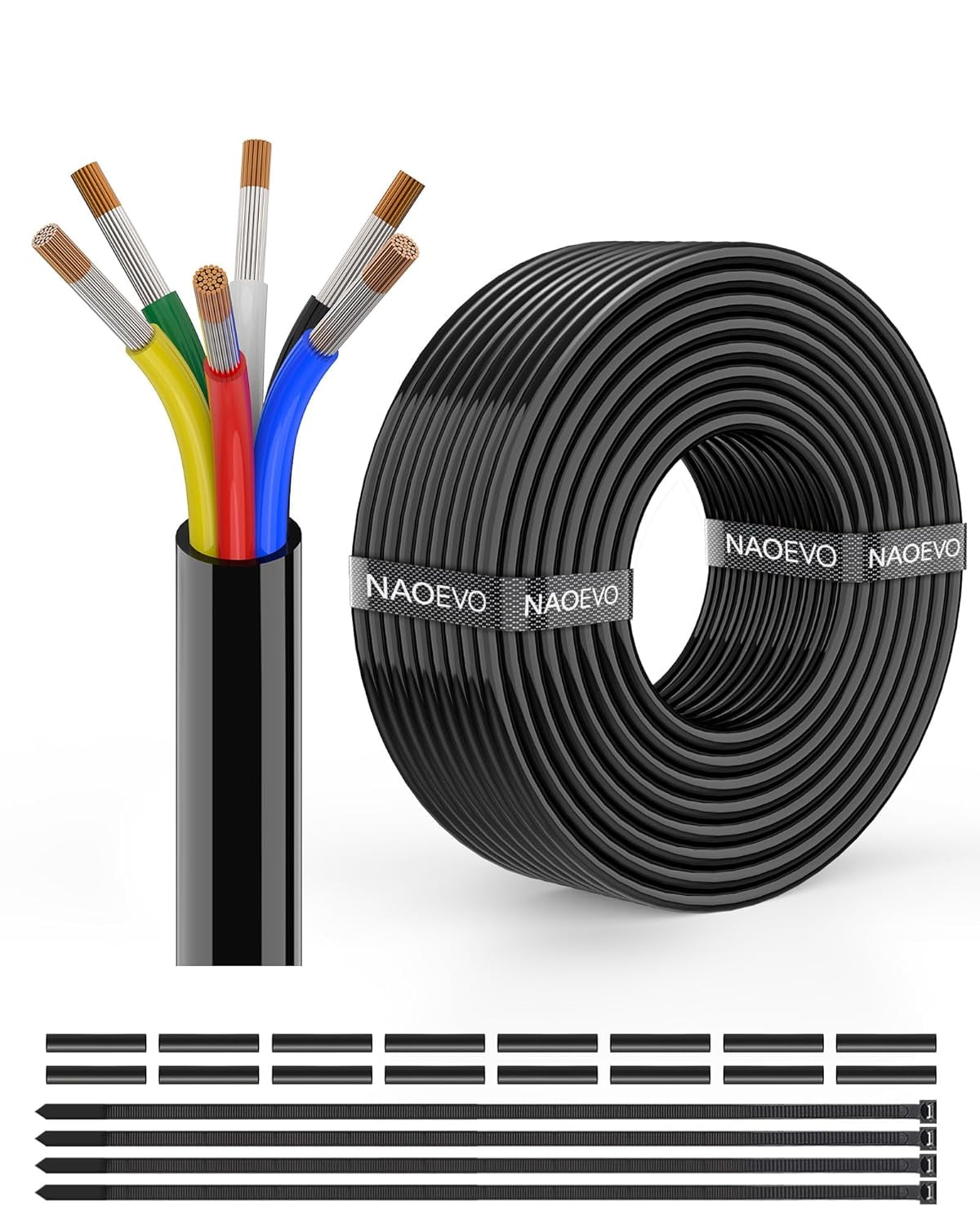 14 Gauge Wire 6 Conductor Electrical Wire, 12V Low Voltage/Tinned ...