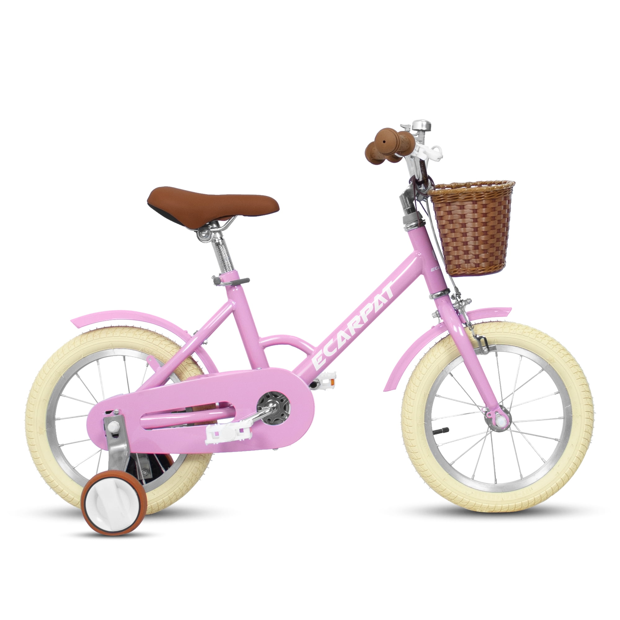 14" Girls Bike Cruiser Bike, 1-Speed Child Bicycles for 2-4 Years with ...