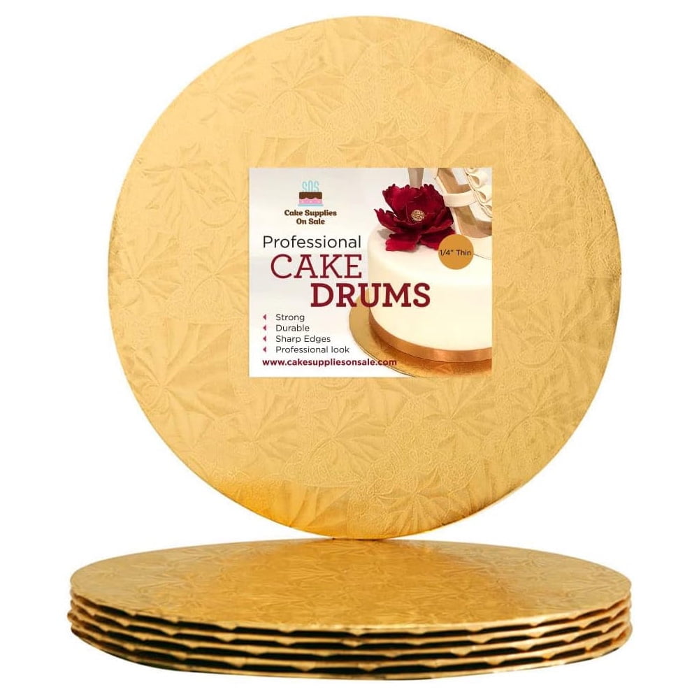 14" Gold Round Thin Drum 1/4", 25 count - Walmart.com