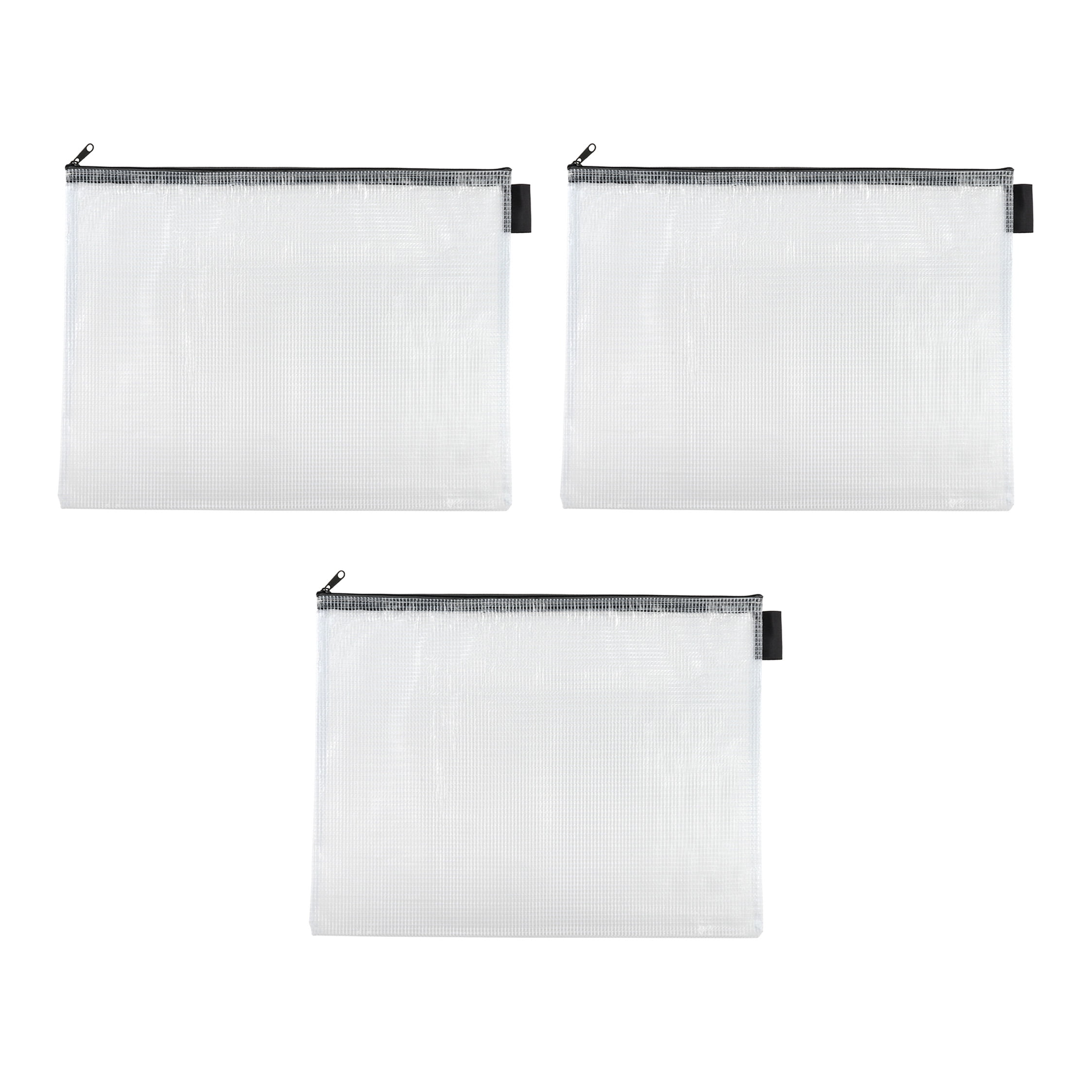 14" Gray Mesh Zipper Pouches by Simply Tidy - Durable Reinforced ...