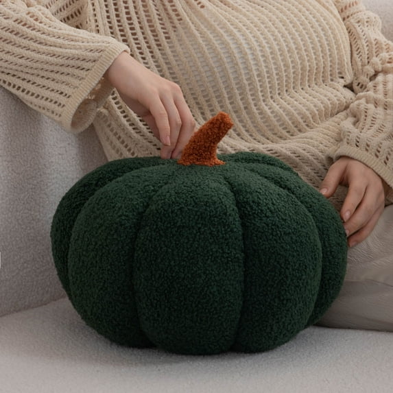 14" Halloween Pumpkin Throw Pillows, Simulated Pumpkin Sofa Pillows ...