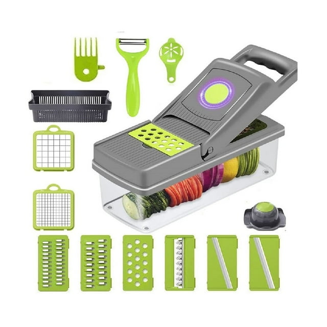 14 In 1 Fruit Vegetable Slicer Cutter Food Onion Veggie Dicer Chopper ...