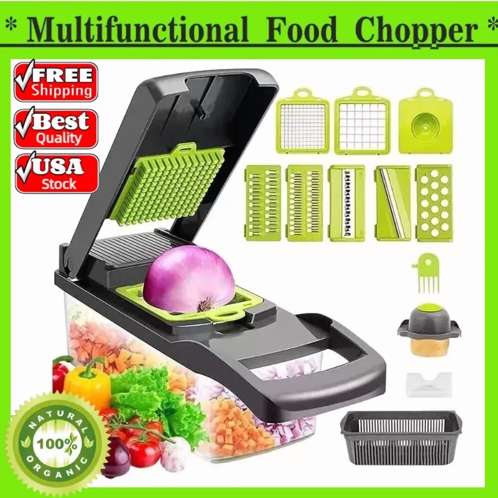 14 In 1 Vegetable Fruit Chopper Cutter Food Onion Veggie Dicer Slicer ...