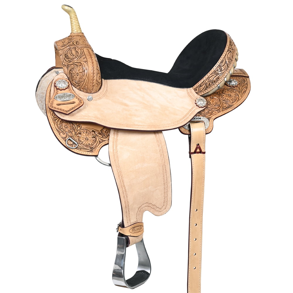 14 In Flex Tree Western Horse Saddle American Leather Trail Barrel ...