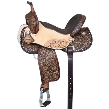 15 In Flex Tree Western Horse Saddle In American Leather Barrel Trail ...