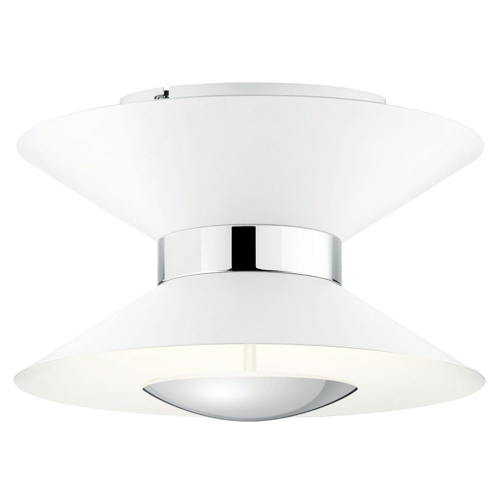 14 Inch 18W 1 Led Semi-Flush Mount-Matte White Finish Elan Lighting ...