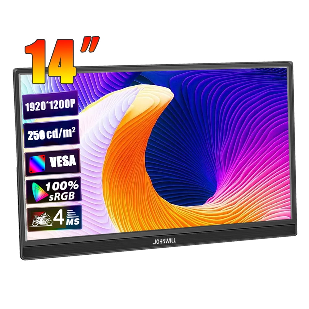 14 Inch 1920X1200 16:10 60Hz Protable Monitor IPS Panel PC Gaming ...