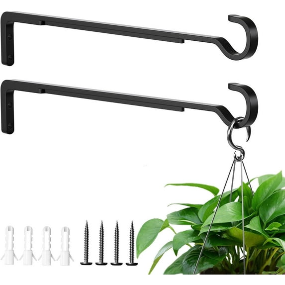 14 Inch 2 Pack Heavy Duty Outdoor Plant Hangers for Hanging Baskets ...