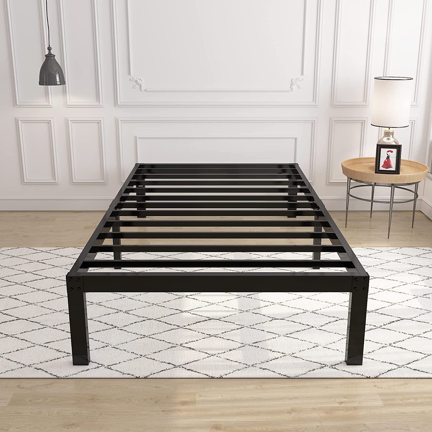 14 Inch 4000lbs Heavy Duty Support Basic Bed Frame/Mattress Foundation ...