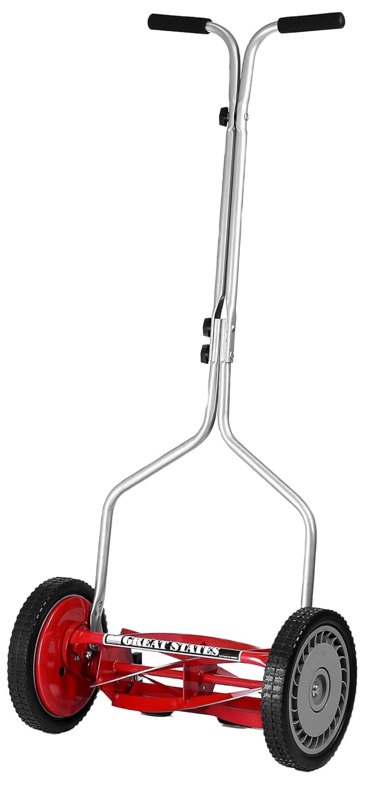 14-Inch 5-Blade Push Reel Lawn Mower for Lawn Maintenance with Smooth ...