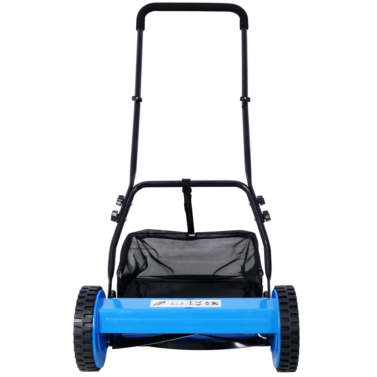 14-Inch 5-Blades Manual Lawn Mower, Push Reel Lawn Mower with Grass ...