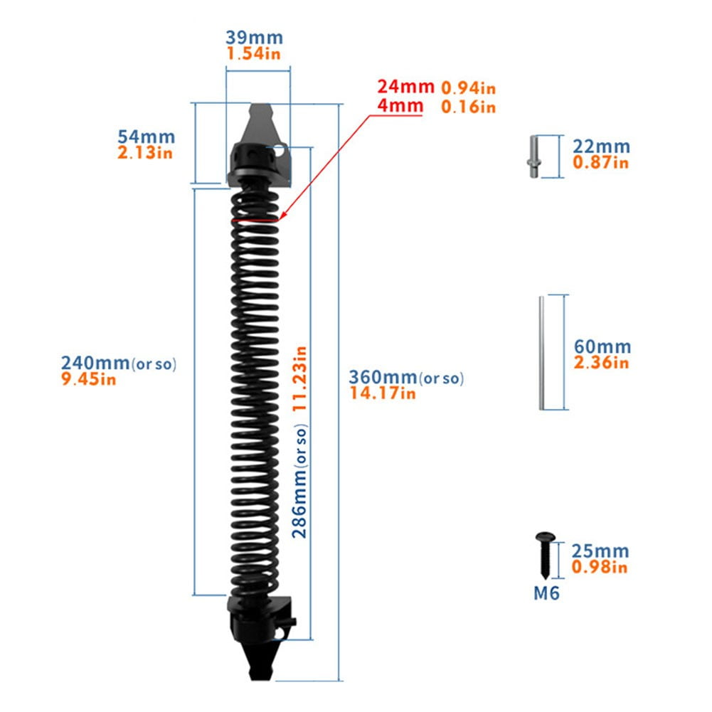 14 Inch Adjustable Self Closing Gate Spring Hardware For Wooden Gates ...