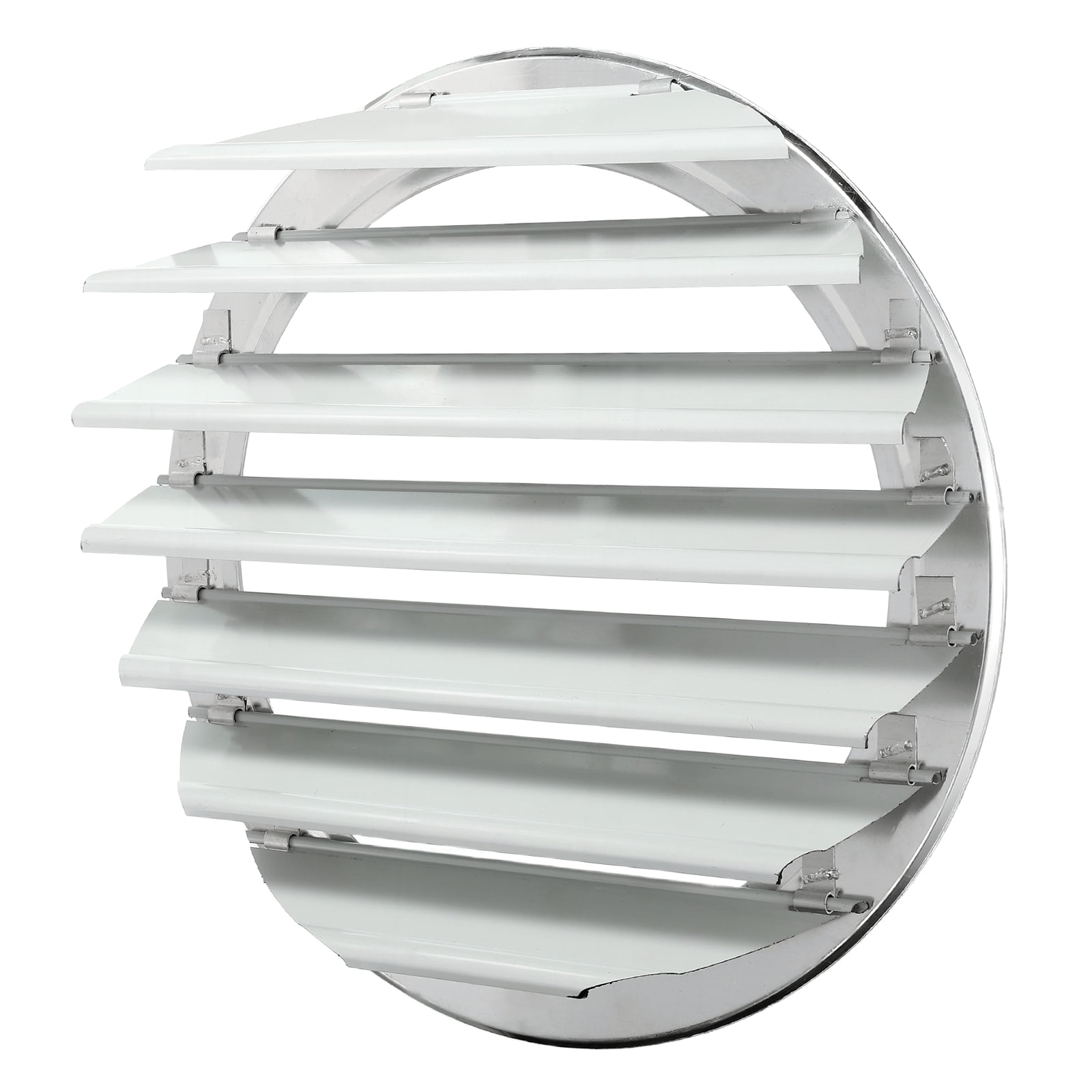 Uxcell 14" Aluminum Vent Cover Shutter Exhaust Fan Louvered Vent Silver ...