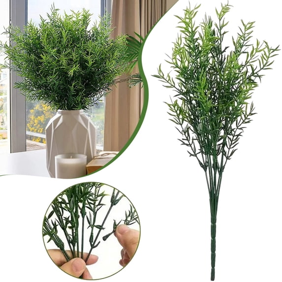 14 Inch Artificial Greenery Plants Shrubs 7 Flexible Stems No Fade ...