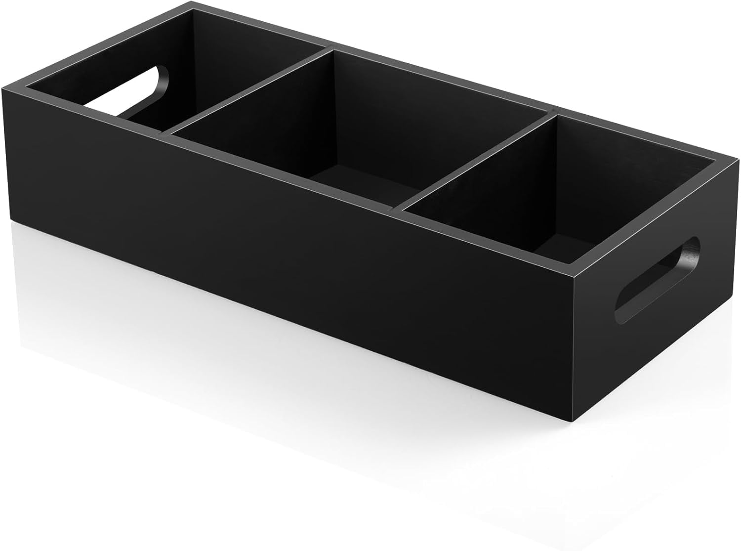 14 Inch Bathroom Basket with Removable Dividers - 3 Comparments Wood ...