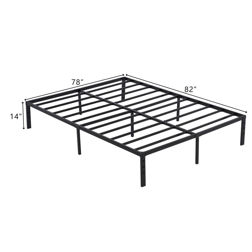 14 Inch Bed Frame Metal Platform Twin/Full/Queen/King Size Steel Slats ...