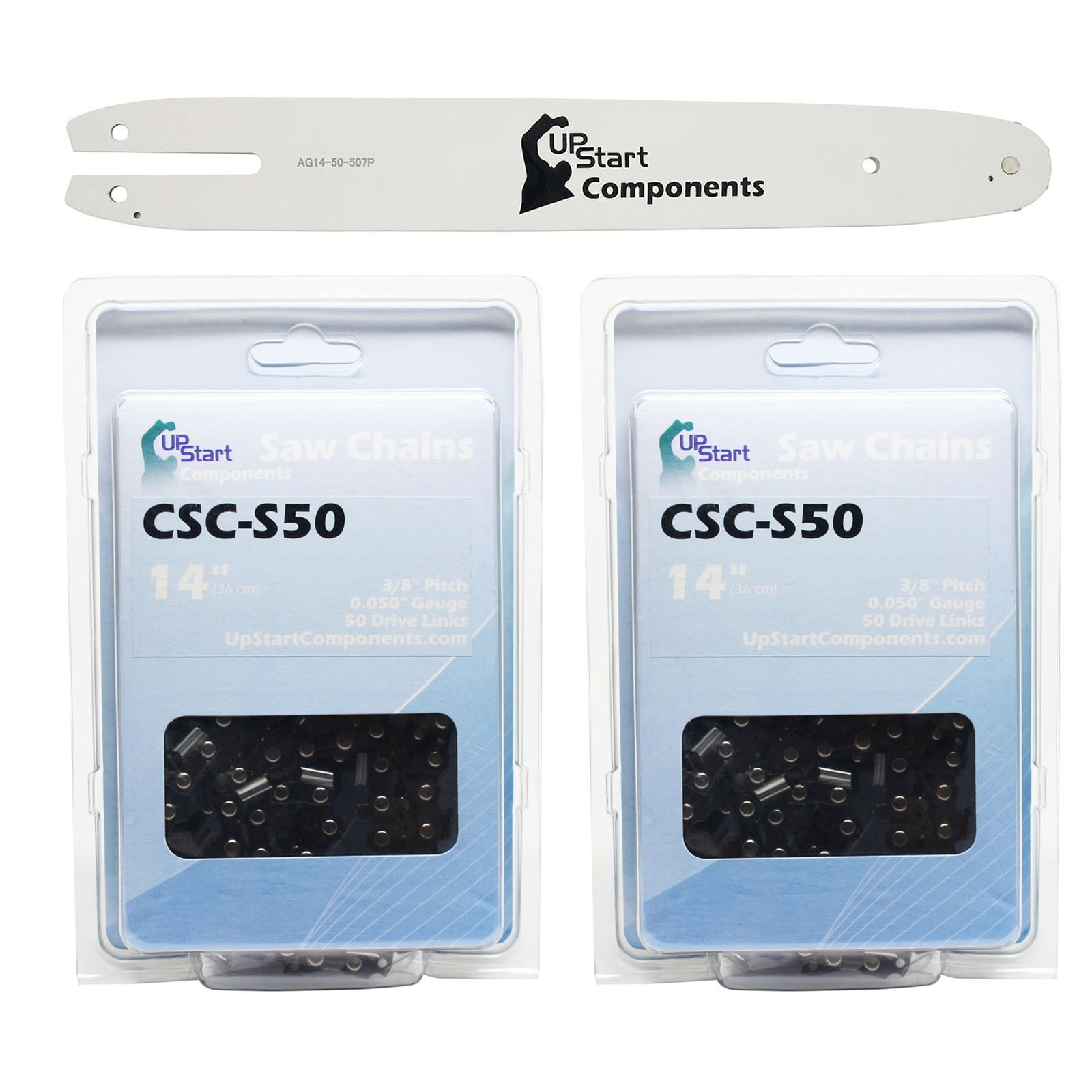 14-Inch Chainsaw Bar and 2 Chains Combo Replacement for Stihl MS 250 ...