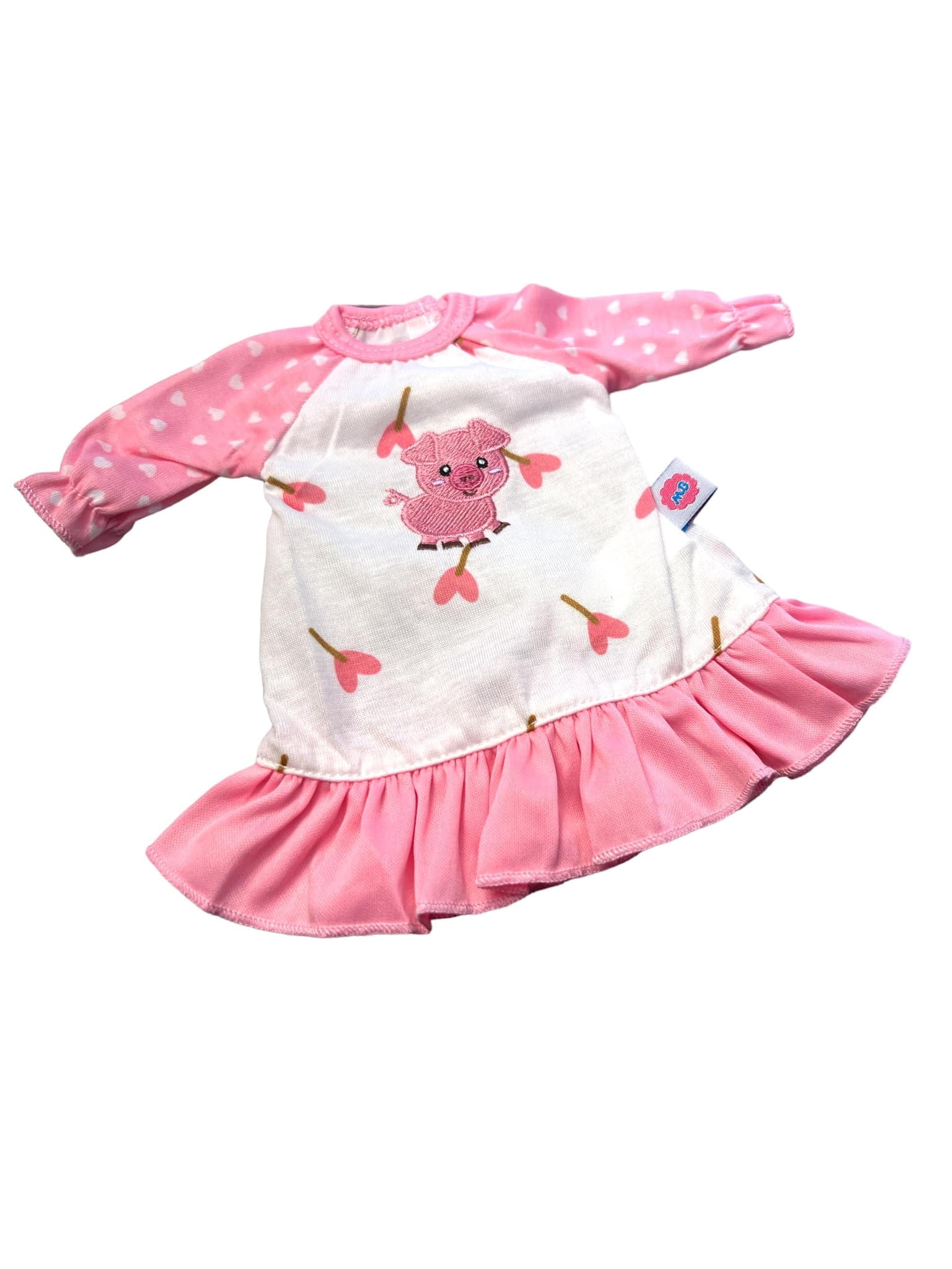 MBD 14 Inch Doll Clothes- Piggy Nightgown, Fits 12-14.5 Inch Fashion ...