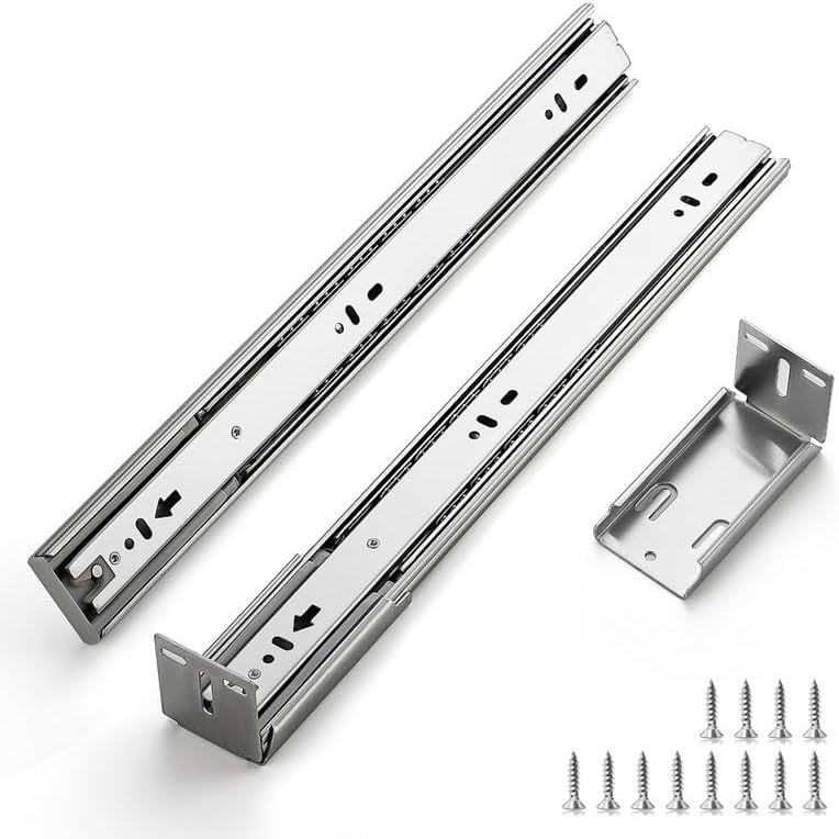 14 Inch Drawer Slides - 2 Pairs Soft Close Heavy Duty Side Mount Ball ...