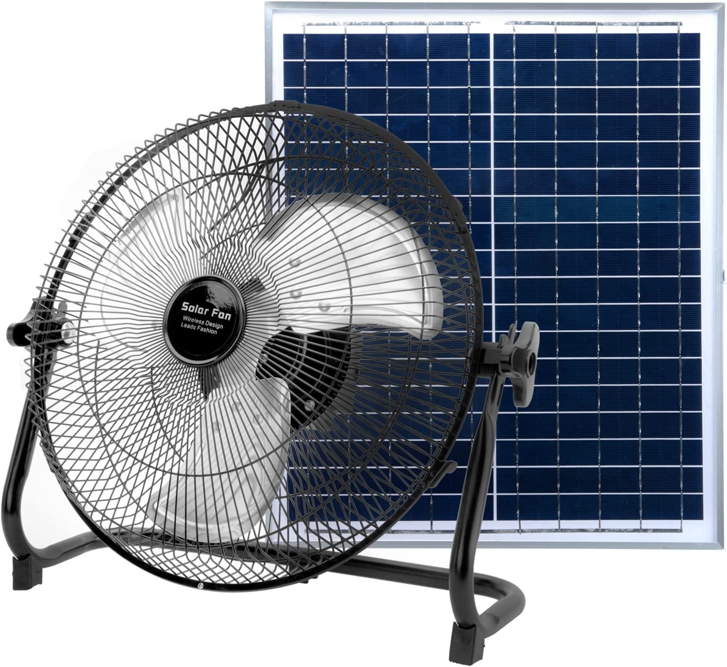 14 Inch Dual-Powered Table Fan, Solar & AC, Perfect for Indoor ...