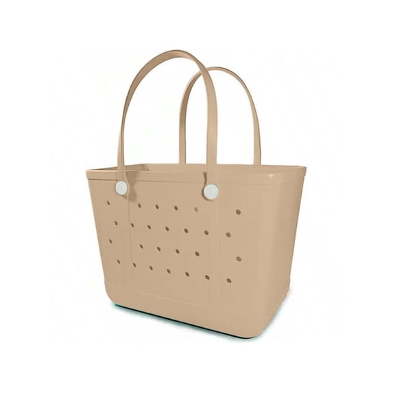 14 Inch EVA Perforated Beach Tote Bag with Detachable Clear Zipper ...