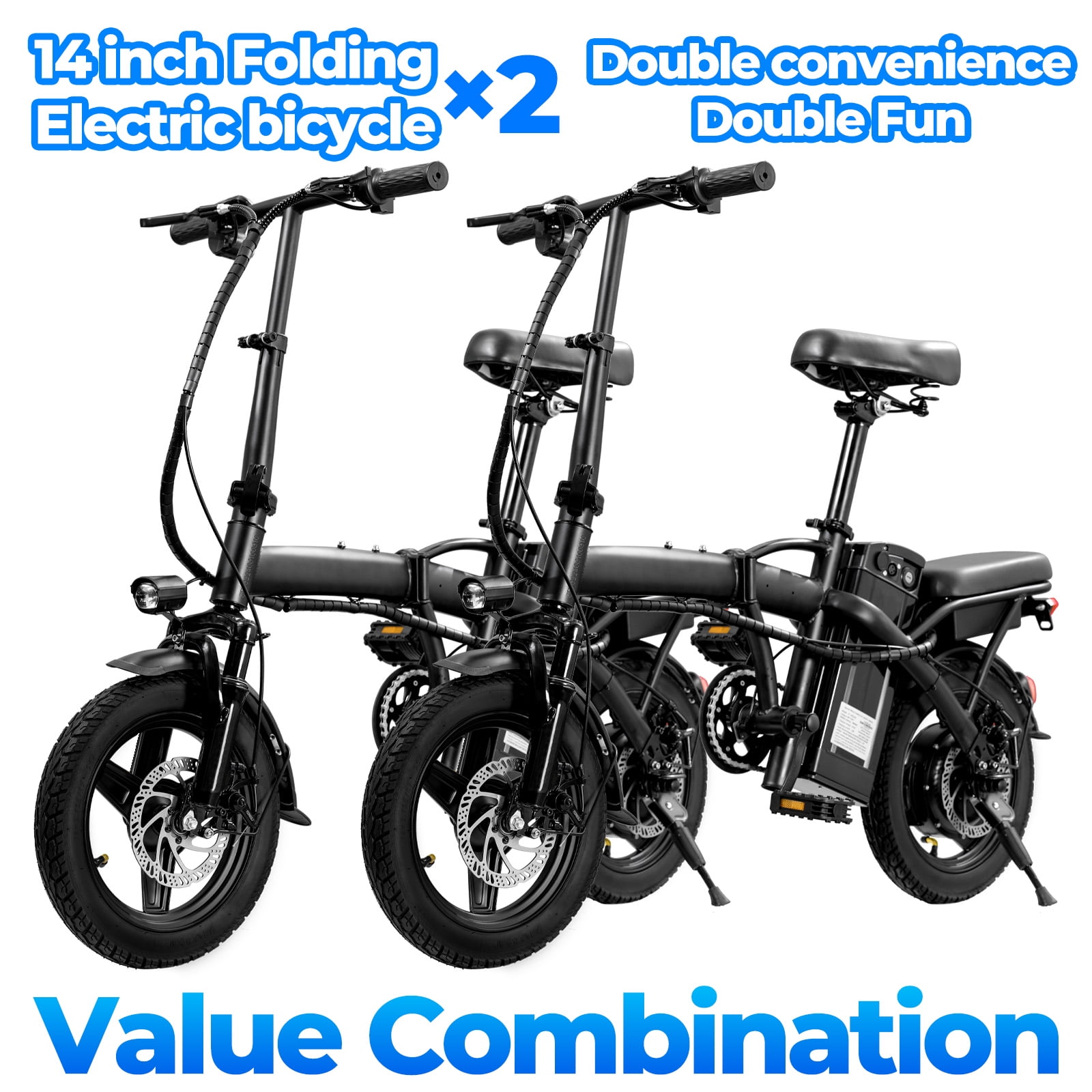 14 Inch Electric Bike for Adults - 48V 400W Dual Spring Shock Absorber ...