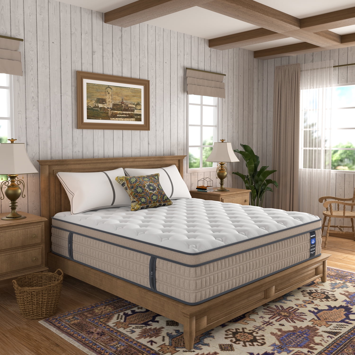 14 Inch Extra Firm King Hybrid Mattress with Cooling Gel Memory Foam ...