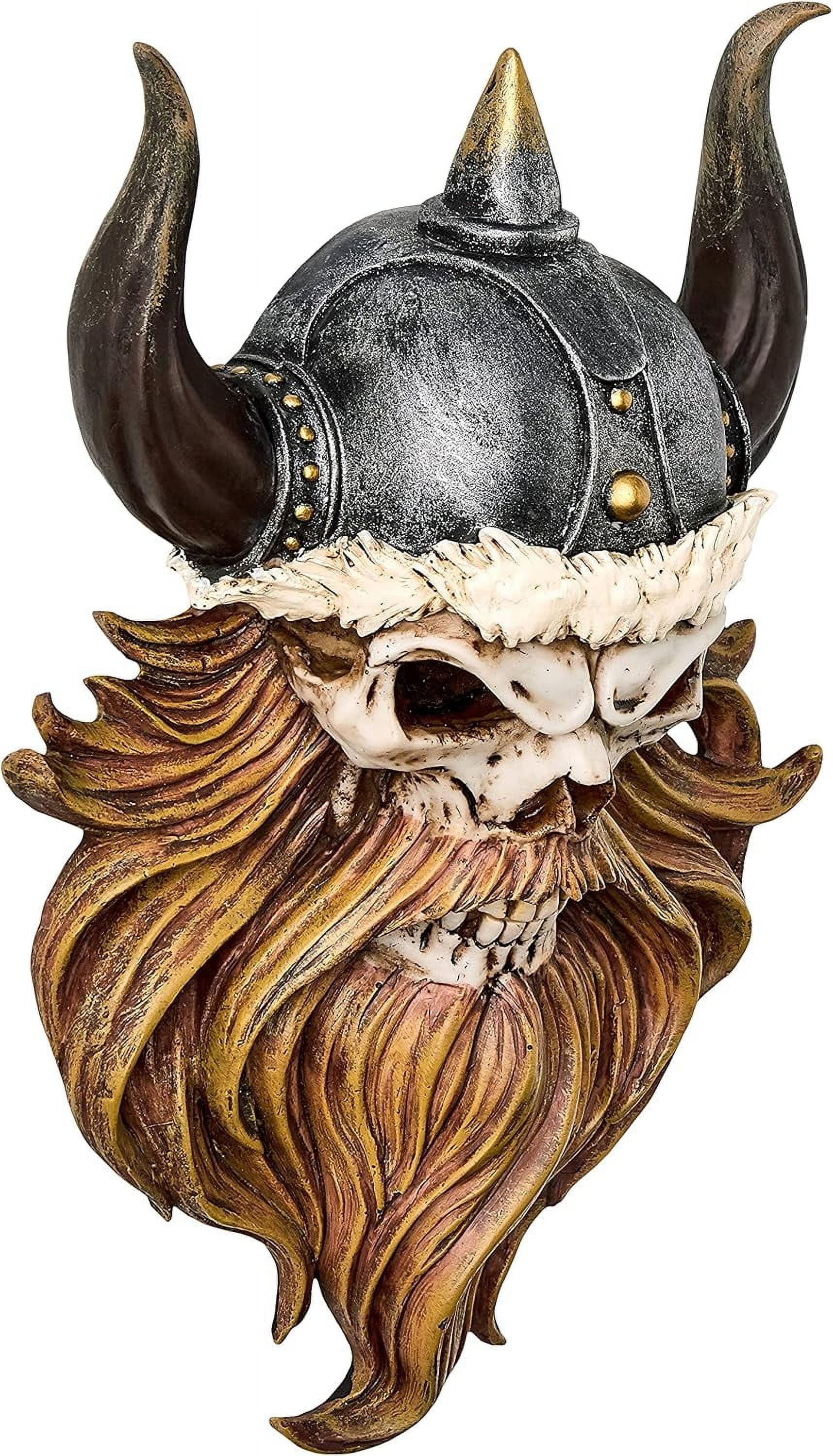 14 Inch Full Color Finish the Skull of Valhalla Viking Warrior Wall ...
