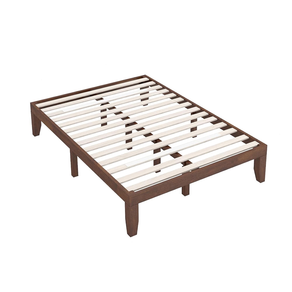 14 Inch Full Wood Platform Bed Frame, Minimalist Style Mattress ...