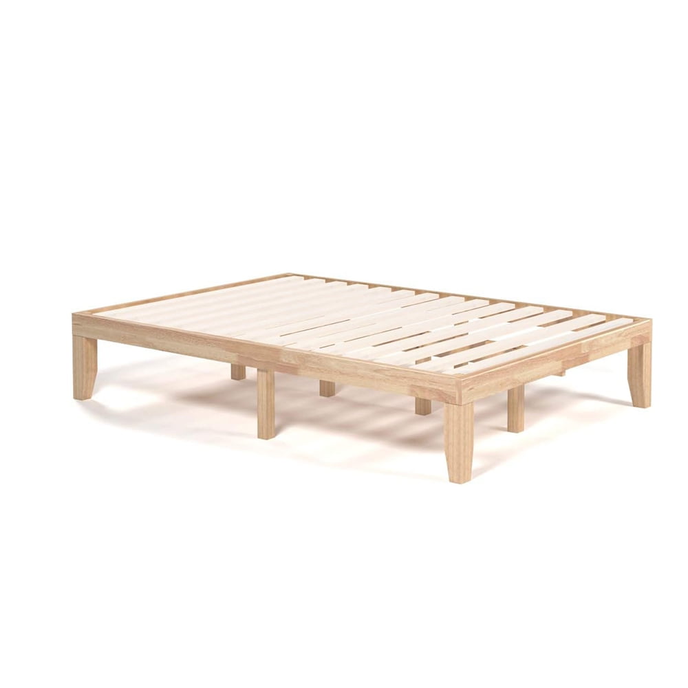 14 Inch Full Wood Platform Bed Frame, Minimalist Style Mattress ...