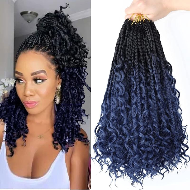 14 Inch Goddess Box Braids Crochet Hair Bohomian Crochet Box Braids ...