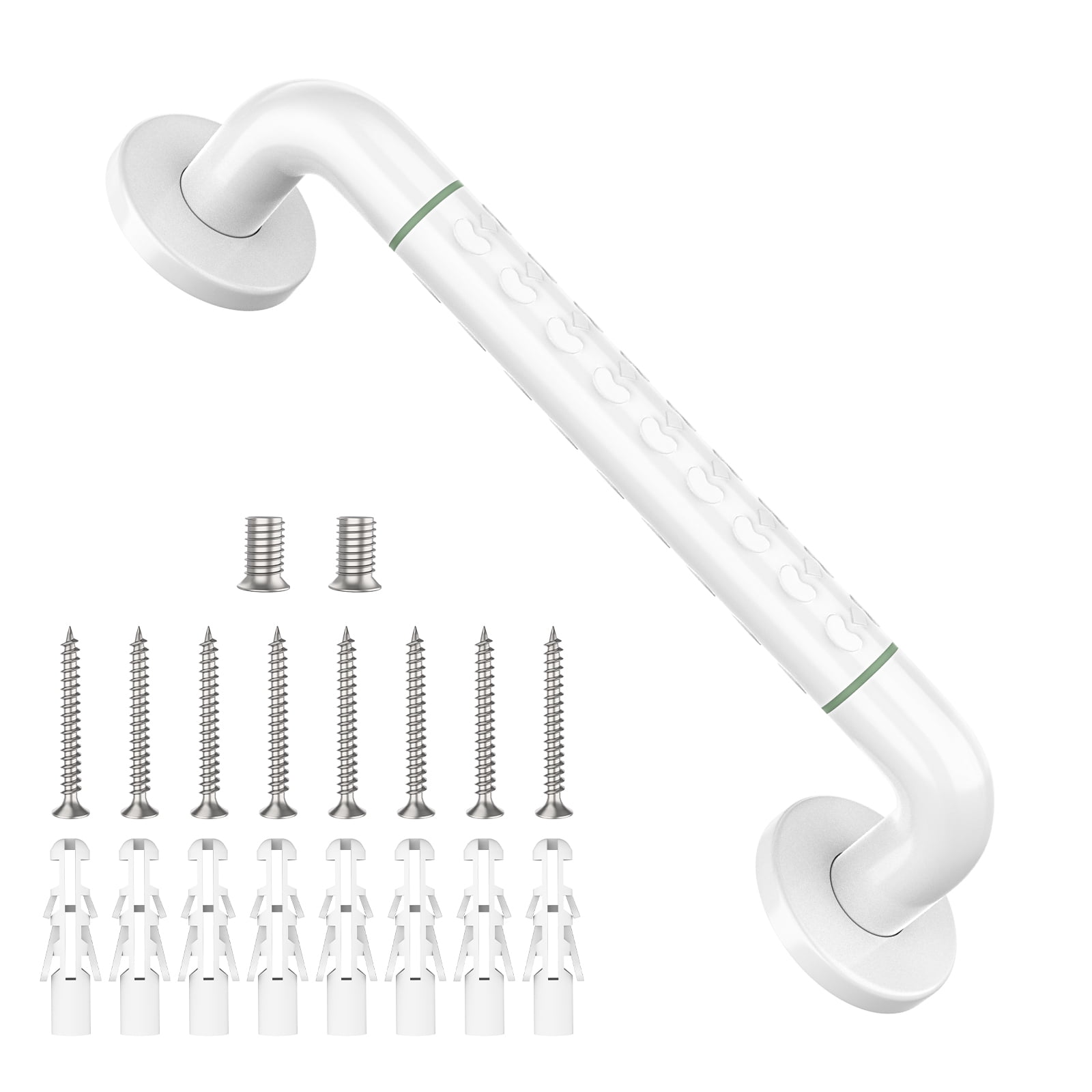 ZUEXT 14 Inch Shower Grab Bar, Anti-Slip, Luminous, Stainless Steel ...