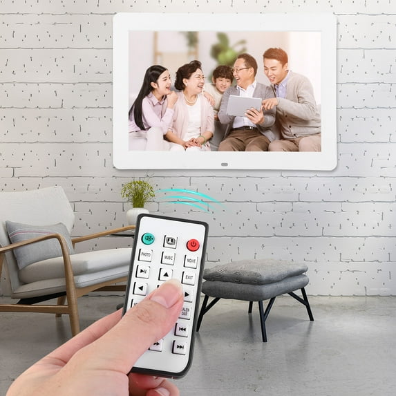 14 Inch HD 1080P Digital Photo Frame, LED & Remote, US White - Walmart.com