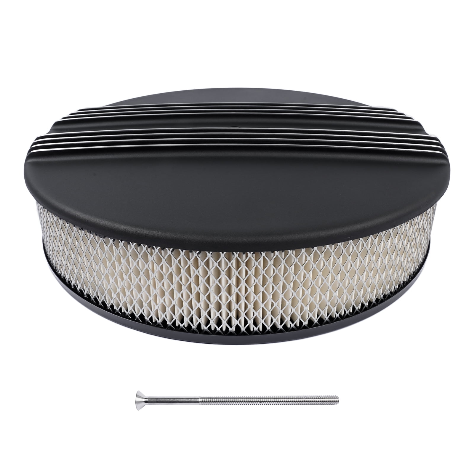 14 Inch Half Finned Black Air Cleaner by Veloq, Recessed Base Saves ...