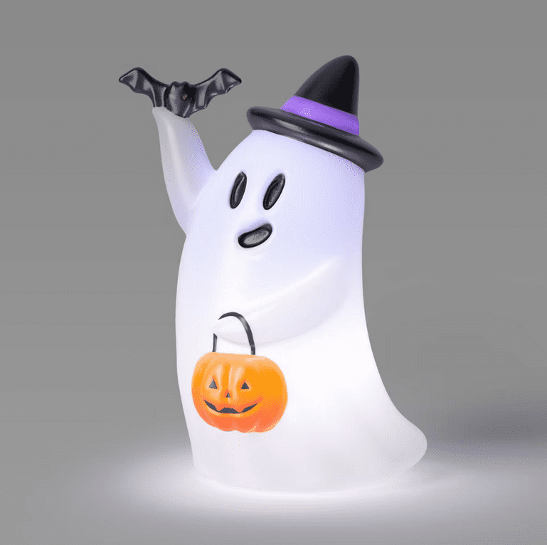 14-Inch Halloween Ghost Lamp Decoration Set With Lighting - Glow-In-The ...