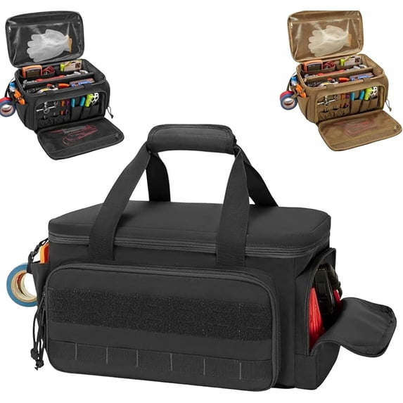 14-Inch Heavy-Duty Canvas Tool Bag, Large Capacity Hand Tool Storage ...