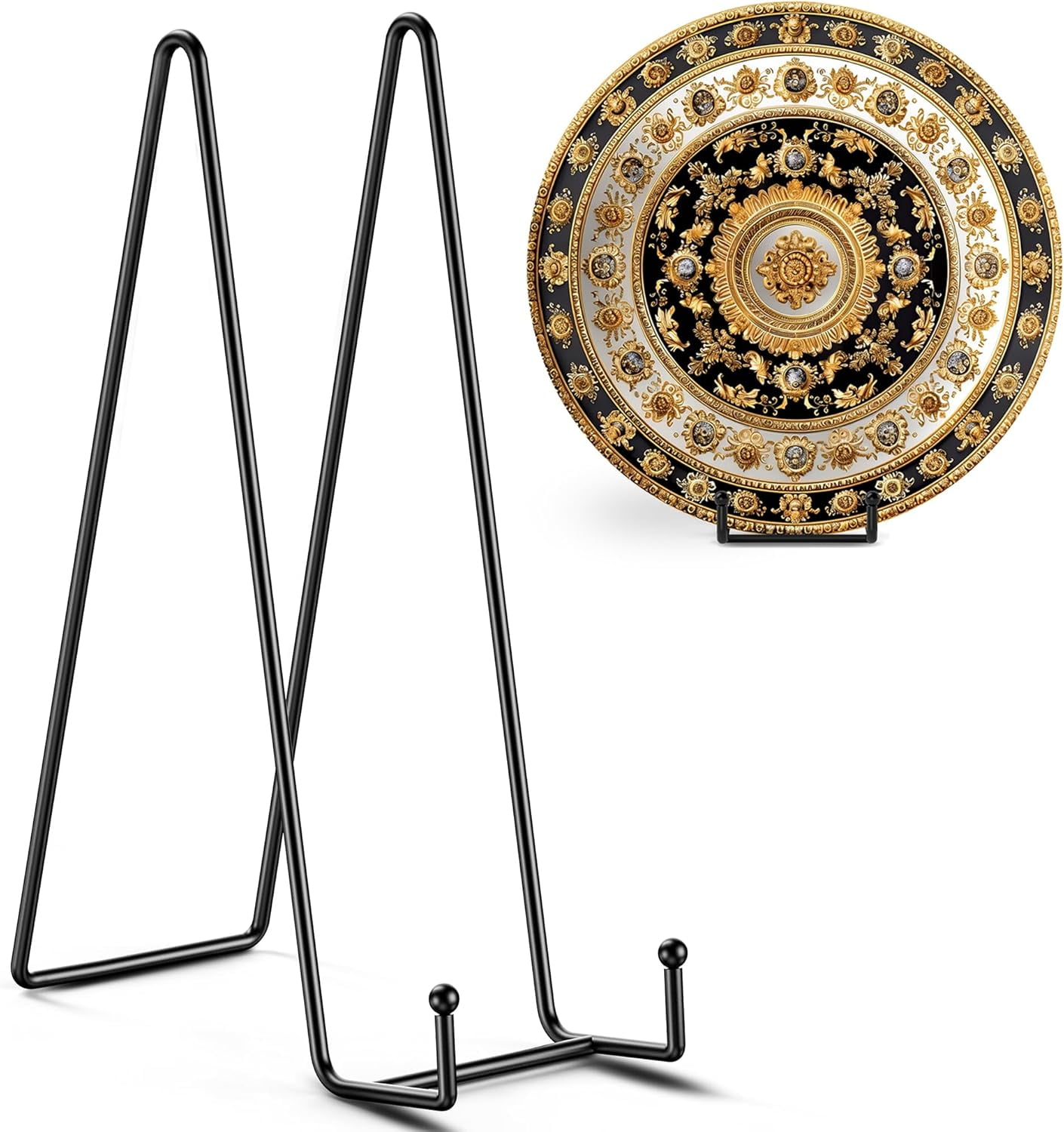 14 Inch Heavy Duty Plate Stand (2 Pack) - Metal Display Easel for Large ...