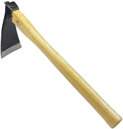 14 Inch Heavy Duty Wide Hoe, Japanese Carbon Steel with Oak Wooden ...