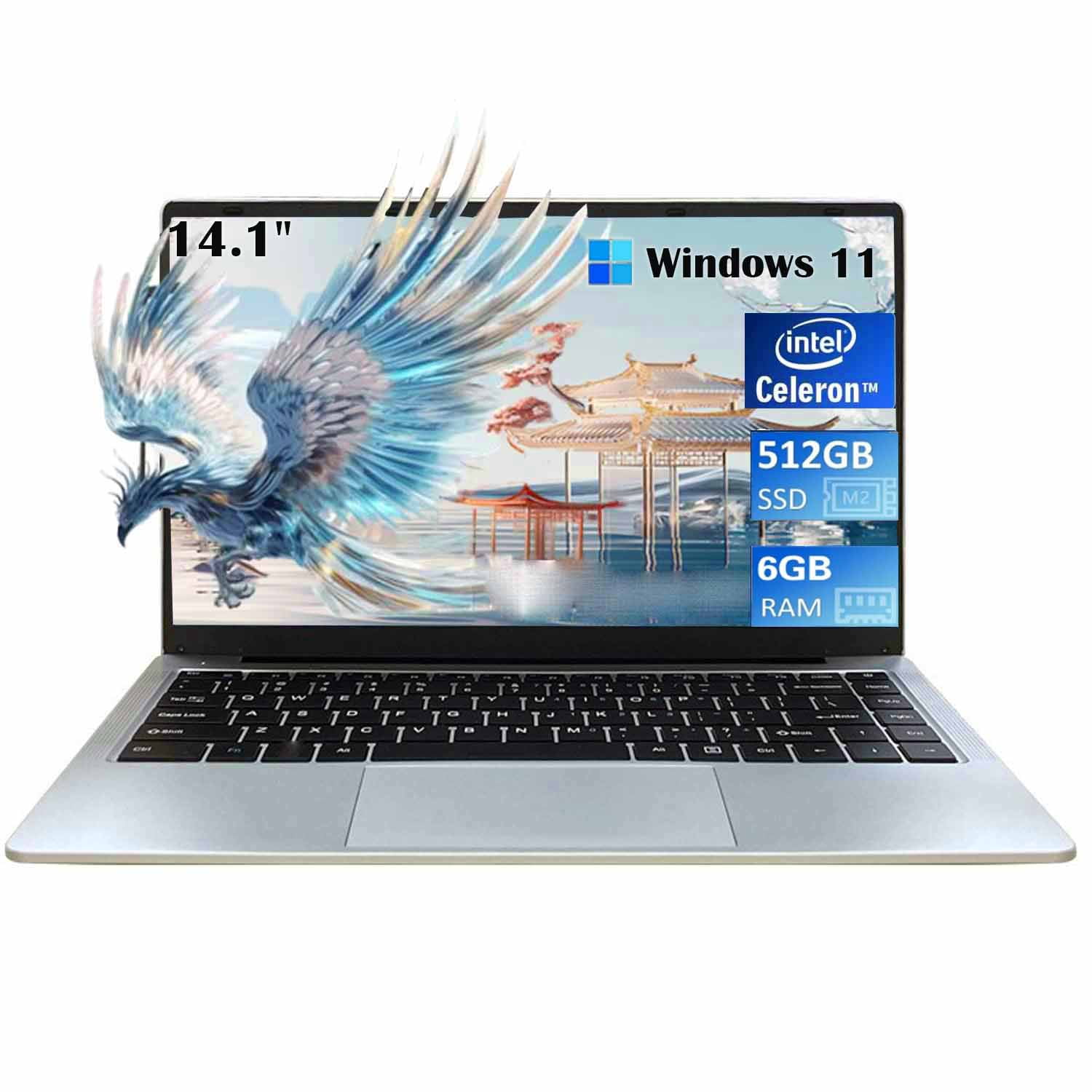 14.1 High-Performance Laptop Computer , 6GB RAM 512GB SSD ,2.6 GHz ...