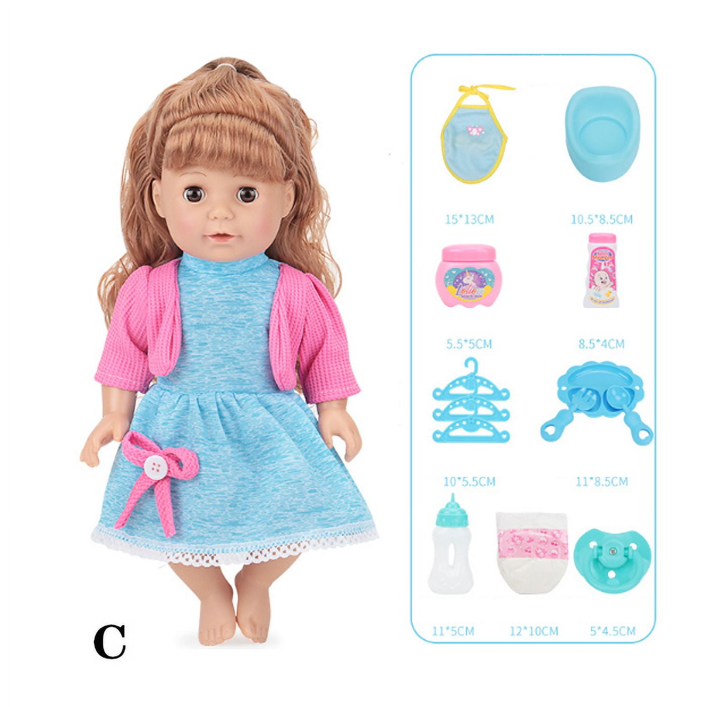14 Inch Interactive Baby Doll - (Blinks, Drinks, Eats, Pees.)with ...