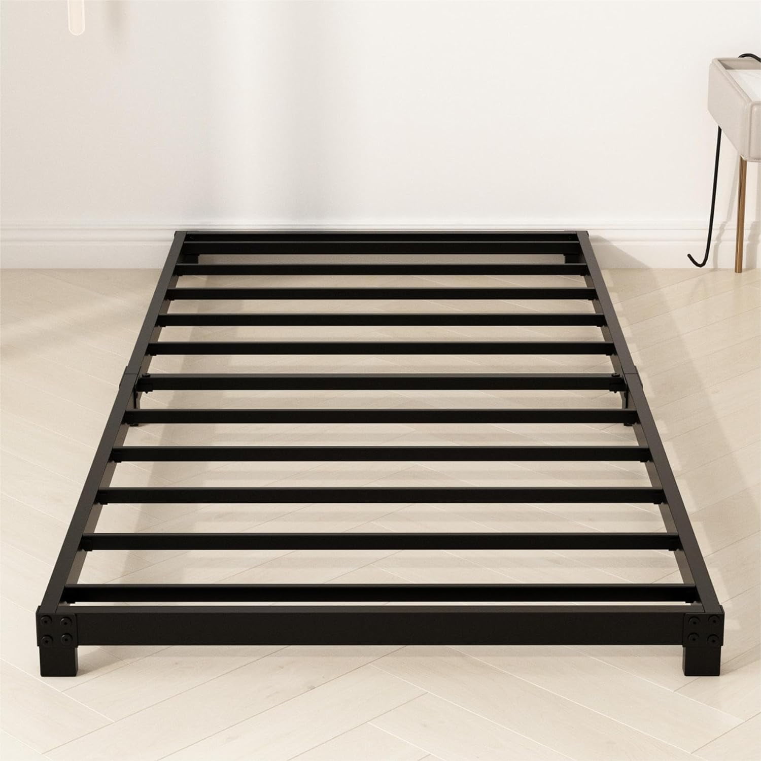14 Inch King Size Bed Frame, No Box Spring Needed, Heavy Duty Metal ...