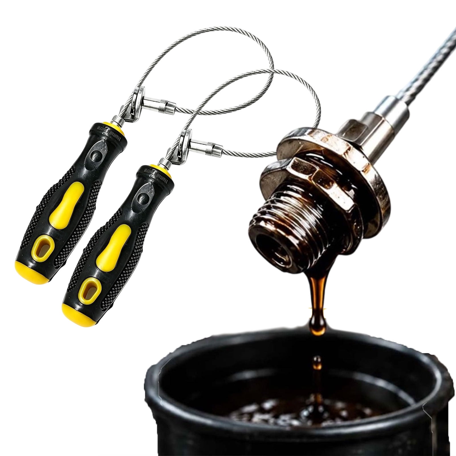 14-Inch Magnetic Oil Drain Plug Removal Tool, Anti-Scald Wrench Sump ...