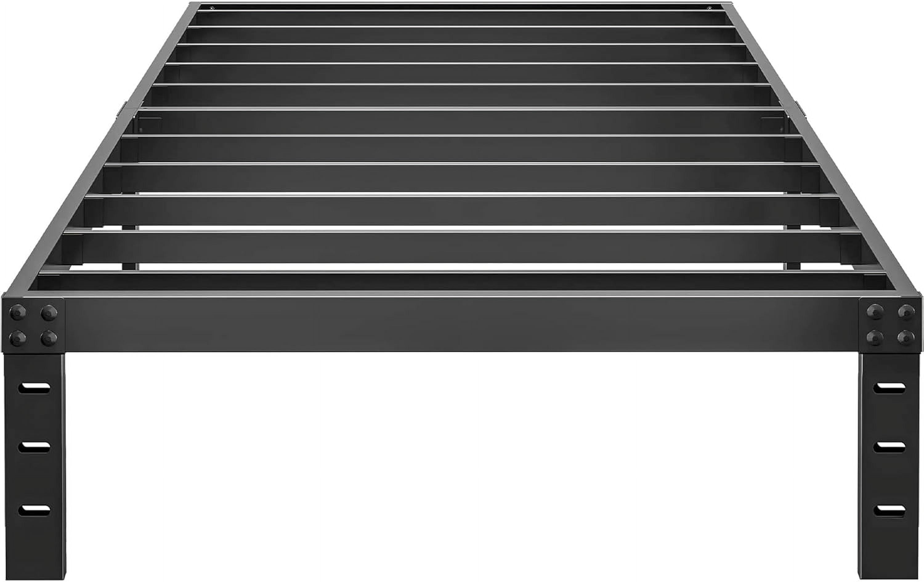 14 Inch Metal Bed Frame Queen Size No Box Spring Needed - Easy Assembly ...
