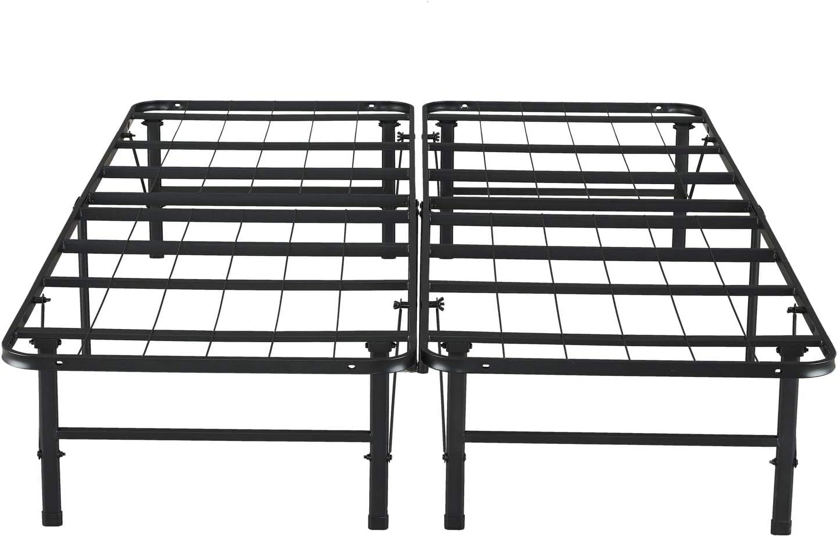 Naomi Home 14-Inch Full-Black Heavy Duty Steel Slat Metal Platform Bed ...