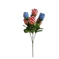 14 Inch Patriotic Artificial Rose Stem 4th of July Vase Filler for ...